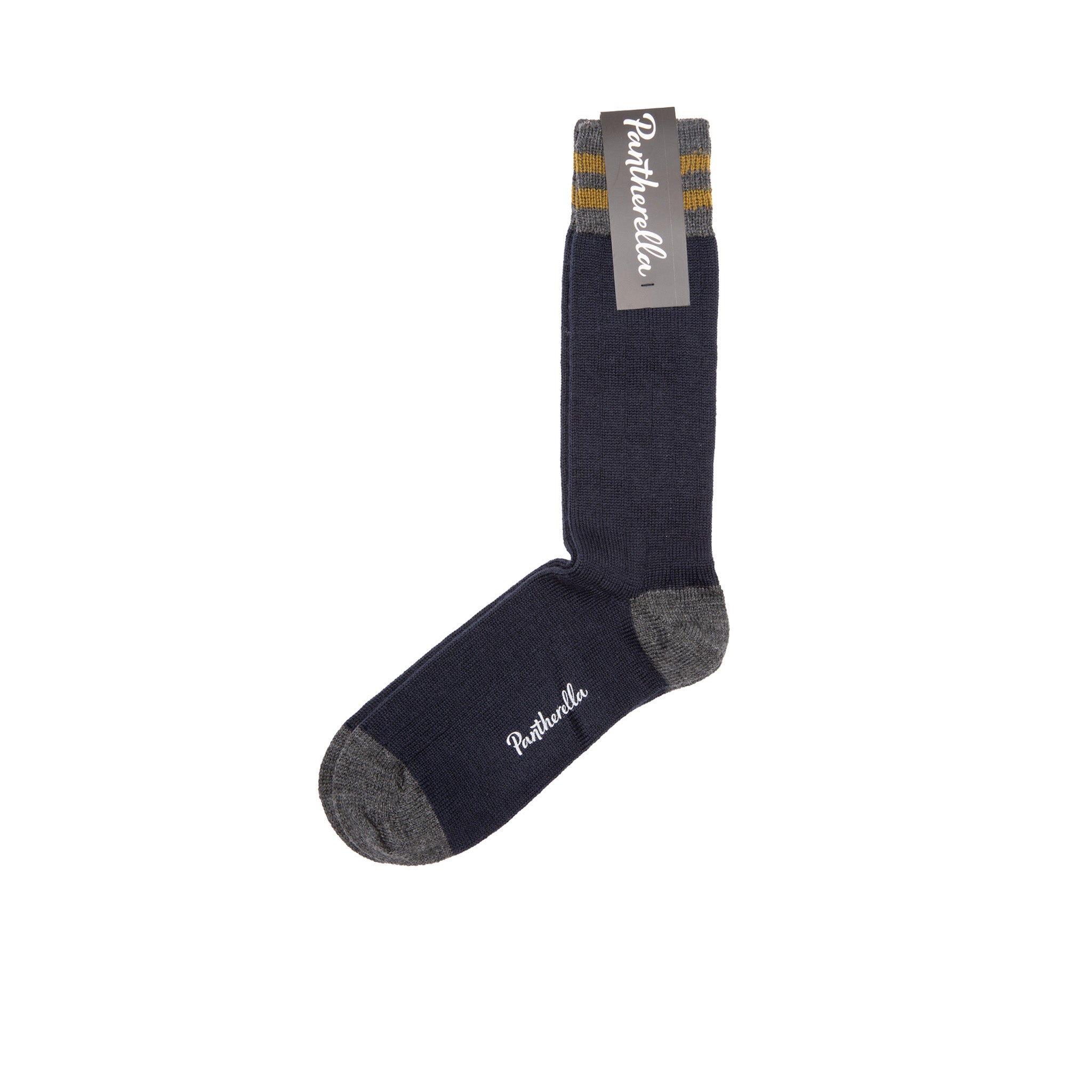 Pantherella Royston Stripe Merino Wool Socks in Navy – Dick's Edinburgh