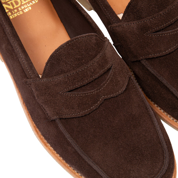 Sanders Edwin Penny Loafer in Mocha Suede – Dick's Edinburgh